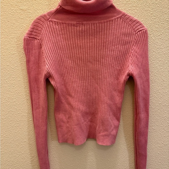 Lulus | Sweaters | Lulus Pink Ribbed Cowl Turtleneck Sweater | Poshmark